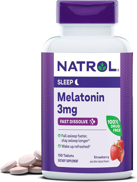 Natrol Melatonin 3mg Fast Dissolve, 150 Tablets – J BETTER